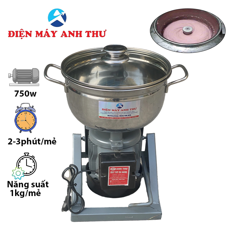 Máy Xay Thịt Công Nghiệp Đa Năng - Làm Giò, Chả, Công Suất Lớn 750W (Lõi Đồng 100%)